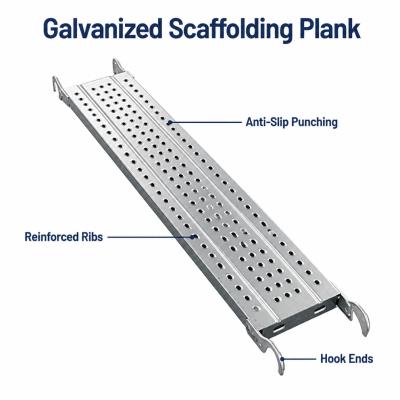 China Galvanized Scaffolding Plank Steel Walk Board Perforated Metal Scaffold Plank Anti Slip Board for Construction for sale
