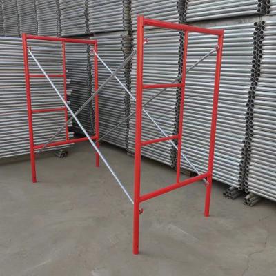 China Steel Scaffold Frame with Painted Red Finish for Bricklaying, Wall Coating, Ceiling Maintenance for sale