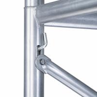 China Steel Scaffold Frame with Painted Red Finish for Bricklaying, Wall Coating, Ceiling Maintenance for sale