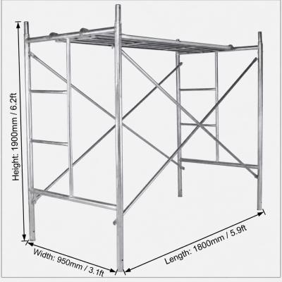 China Galvanized Scaffolding Frame System with High Corrosion Resistance and Quick Assembly for Mason Work Platform Tower for sale