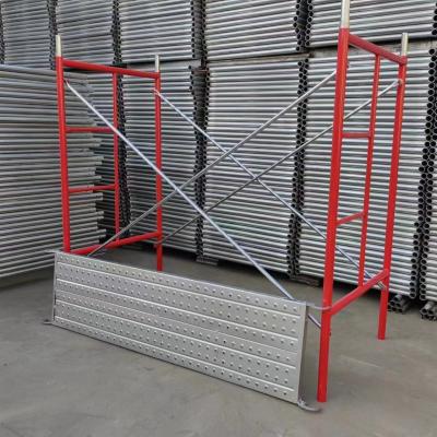 China Hot-dip Galvanized Frame Scaffolding System with 10kN - 35kN Load Capacity and Adjustable Height Construction Platform for sale