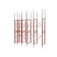 China Galvanized Scaffolding Frame System with Integrated Ladder and High Impact Strength for Construction for sale