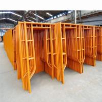 China High Strength Metal Frame Scaffolding Foldable Mobile Scaffold Tower With Top Platform Side Braces for sale