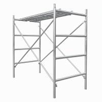 China Q195\Q235 Steel Pipe Scaffolding / Mobile Scaffolding Tower Galvanized Frame Scaffold with Wheels for sale