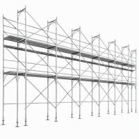 China Q195\Q235 Steel Pipe Scaffolding / Mobile Scaffolding Tower Galvanized Frame Scaffold with Wheels for sale