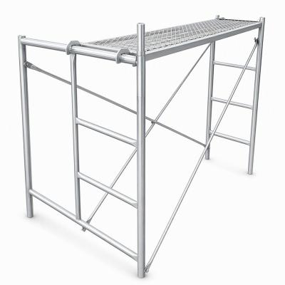 China Q195\Q235 Steel Pipe Scaffolding / Mobile Scaffolding Tower Galvanized Frame Scaffold with Wheels for sale
