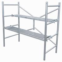 China Q195\Q235 Steel Pipe Scaffolding / Mobile Scaffolding Tower Galvanized Frame Scaffold with Wheels for sale