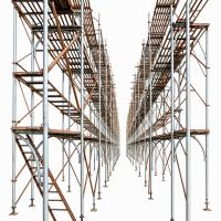 China Q195\Q235 Steel Pipe Scaffolding / Mobile Scaffolding Tower Galvanized Frame Scaffold with Wheels for sale