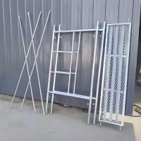 China High Strength Metal Frame Scaffolding Foldable Mobile Scaffold Tower With Top Platform Side Braces for sale