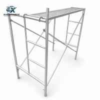 China High Strength Metal Frame Scaffolding Foldable Mobile Scaffold Tower With Top Platform Side Braces for sale
