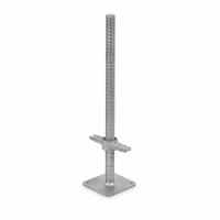 China Ringlock Scaffolding Base Jack Adjustable Galvanized Screw Jack Disc-Lock System Leveling Support 30mm 35mm 270-600mm Height for sale