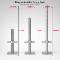 China Ringlock Scaffolding Base Jack Adjustable Galvanized Screw Jack Disc-Lock System Leveling Support 30mm 35mm 270-600mm Height for sale