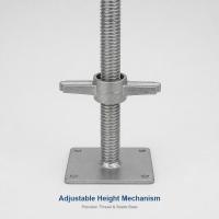 China Ringlock Scaffolding Base Jack Adjustable Galvanized Screw Jack Disc-Lock System Leveling Support 30mm 35mm 270-600mm Height for sale