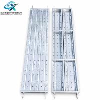 China Construction Scaffolding Galvanized Steel Catwalk Board Safety Walkway Platform with Anti-Slip Punched Deck and Locking Hooks for sale
