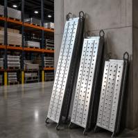 China Construction Scaffolding Galvanized Steel Catwalk Board Safety Walkway Platform with Anti-Slip Punched Deck and Locking Hooks for sale