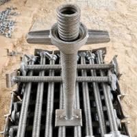 China Fully Threaded Galvanized Steel Scaffolding Base Jack Square Base Plate Heavy Duty Adjustable Screw Jack Leveling Jack for sale