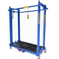 China Electric Mobile Scaffolding Lift With Anti Slip Work Platform And 500 kg Load Capacity Electric Chain Hoist Lifting System for sale