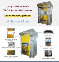 China Touch Screen Control Panel Automatic Rolling Door Modular Cargo Air Shower Clean Room Equipment for sale