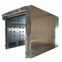 China Touch Screen Control Panel Automatic Rolling Door Modular Cargo Air Shower Clean Room Equipment for sale