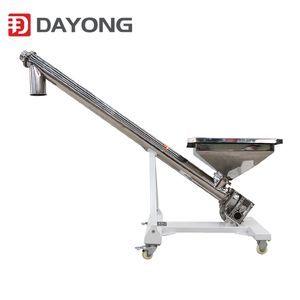 China Flexible Ash Screw Conveyor Carbon Steel Inclined Screw Conveyor With Hopper for sale