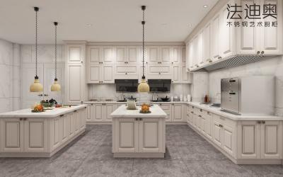 China Custom Luxury Design Elegant Classic And Modern Durable Stainless Steel Kitchen By Fadior for sale