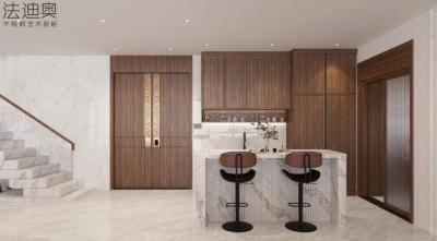 China Chinese Style Wood Grain Stainless Steel Kitchen Cabinet for sale