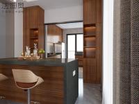 China Chinese Style Light Brown Wood Grain Stainless Steel Kitchen Cabinets for sale