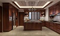 China New Chinese Style Stainless Steel Kitchen Cabinets - Deep Wood Grain for sale