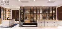China Stainless Steel Open Walk-In Closet with Glass Doors and Jewelry Box for sale