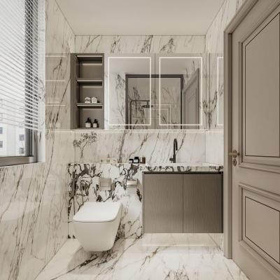 China Sleek Corrosion Resistant Minimalist Bathroom Cabinet Moisture Proof for sale