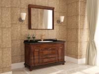 China Customizable Euro Style Bathroom Vanity Cabinets With Gold Handles And Faucet for sale
