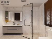 China Khaki Grey Stainless Steel Bathroom Vanity with Intelligent Mirror for sale