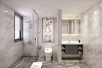 China Meridian Gray Stainless Steel Bathroom Vanity with Quartz Countertop for sale