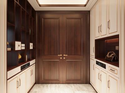 China Wood Grain Stainless Steel Shoe Cabinet with LED Lighting for sale