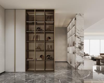 China Modern Shoe Storage Cabinet with LED Lights & Glass Doors for sale