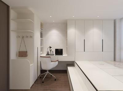 China White Stainless Steel Tatami Bed with Study Desk and Hidden Storage for sale