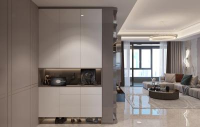 China Cream White Stainless Steel Shoe Cabinet for Foyer Entrance Hall for sale