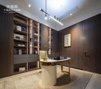 China Chinese Style Dark Wood Grain Stainless Steel Wall Panels with Hidden Door for sale