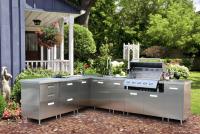China Stainless Steel Outdoor Cabinet With 5-Burner BBQ Grill for sale