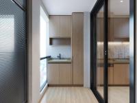 China Wood Grain Stainless Steel Balcony Storage Cabinet for sale