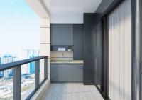 China Meridian Gray Stainless Steel Balcony Cabinet with Cleaning Basin for sale