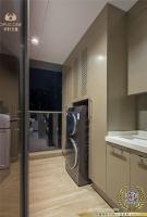 China Beige Matte Stainless Steel Balcony Storage Cabinet with Washer Integration for sale