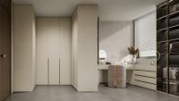 China White-Almond U-Shaped Wardrobe with Corner Vanity for sale
