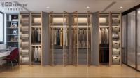 China Meridian Grey Walk-In Closet with Vanity Area and Tea Crystal Glass for sale