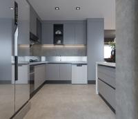 China Sleek And Functional Kitchen Cabinet With Fadior Starry Grey Finish for sale