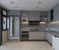 China Sleek And Functional Kitchen Cabinet With Fadior Starry Grey Finish for sale