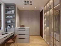 China Custom Grey Stainless Steel Walk-In Closet with Glass Doors & LED Lighting for sale