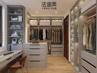 China Custom Grey Stainless Steel Walk-In Closet with Glass Doors & LED Lighting for sale