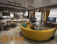 China Industrial Stainless Steel Kitchen with Butterfly Island in Metallic White for sale