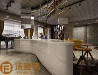 China Industrial Stainless Steel Kitchen with Butterfly Island in Metallic White for sale